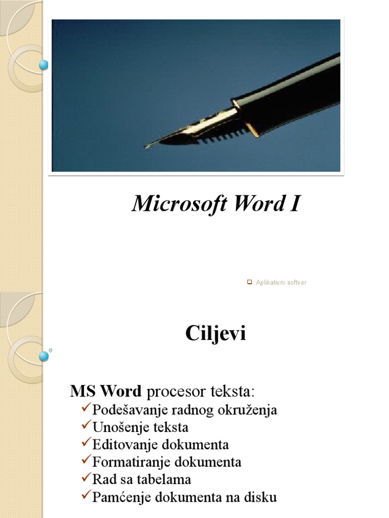 Word Predavanje 1 | PDF