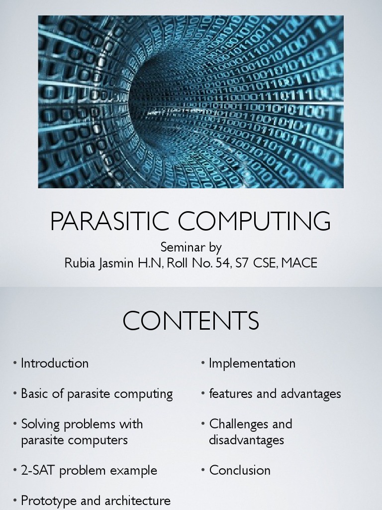 Slides For Parasite Computing | PDF | Transmission Control Protocol | Computer Cluster