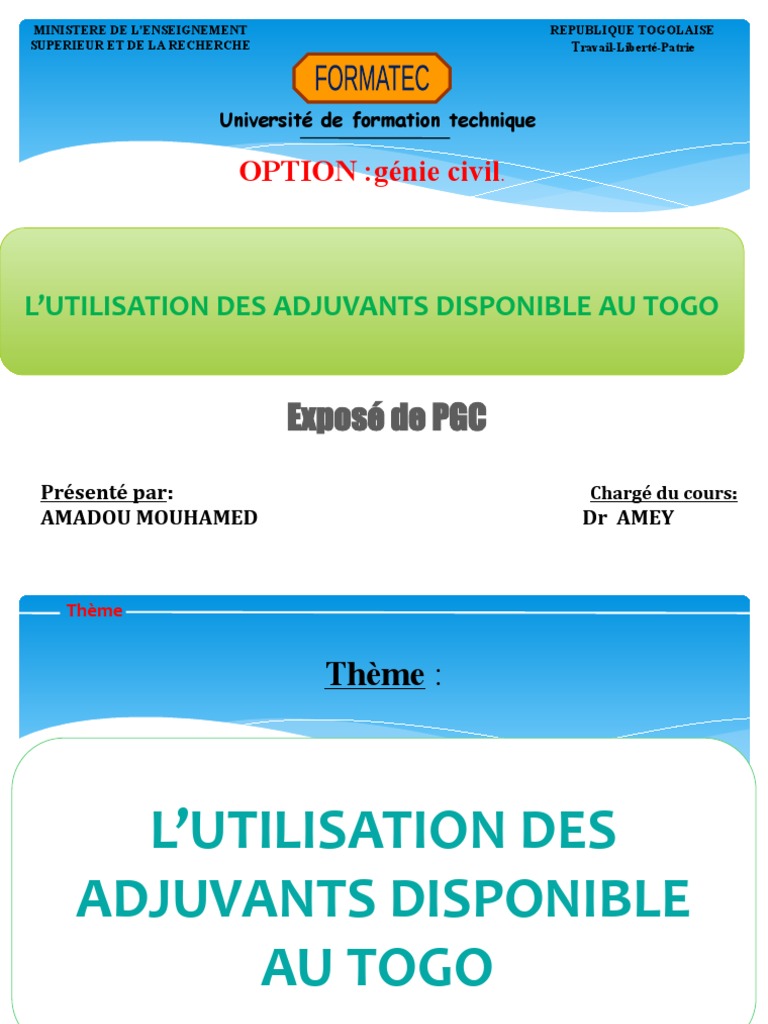 Expose PGC Amadou | PDF | Béton | Mortier (matériau)