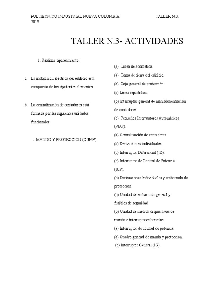 TALLER N3 Resuelto | PDF | Corriente alterna | Corriente eléctrica