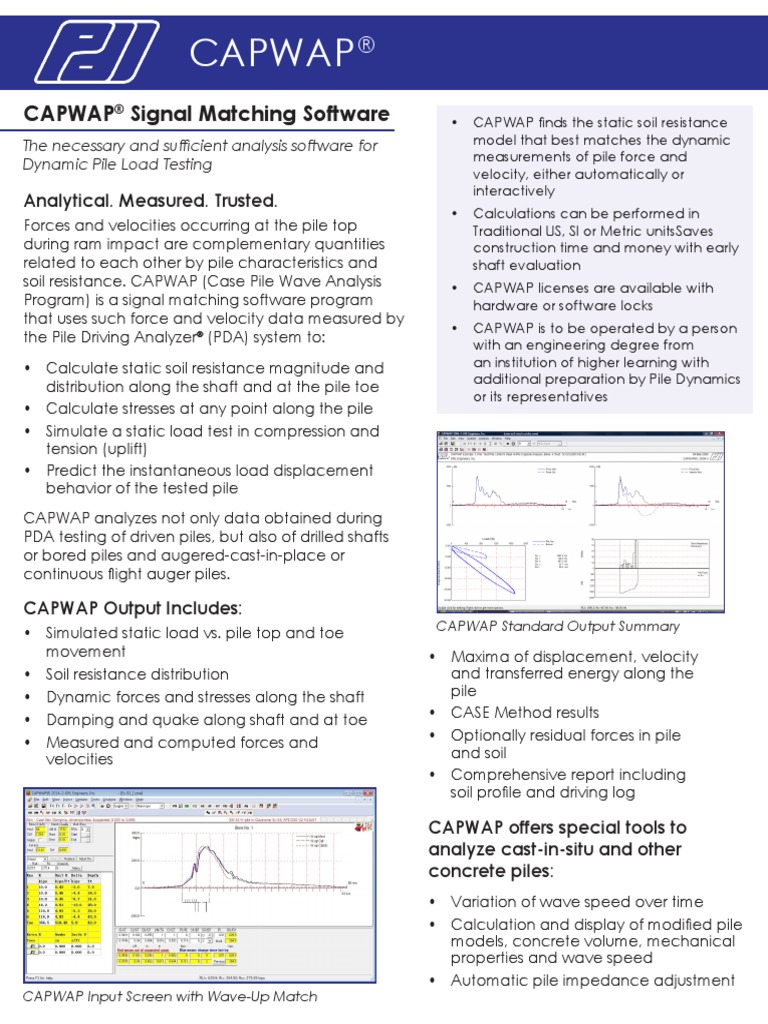 Capwap: Capwap Signal Matching Software | PDF | Deep Foundation | Velocity