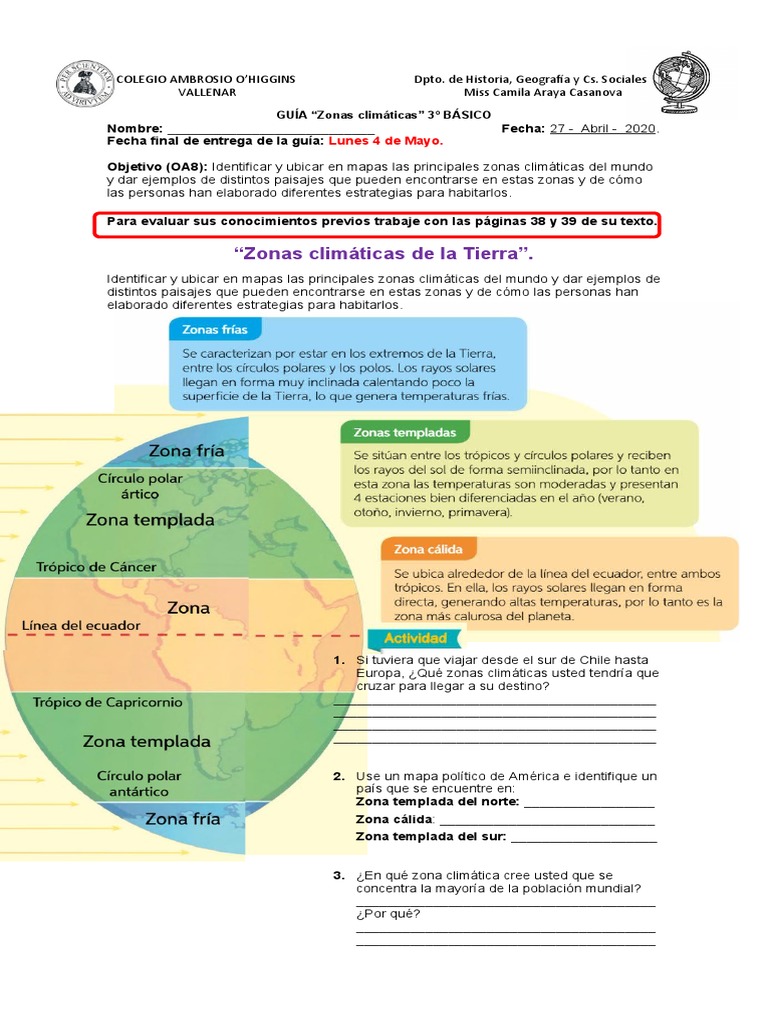 Guía Zonas Climáticas de La Tierra 2020 1 | PDF | Science | Geografía