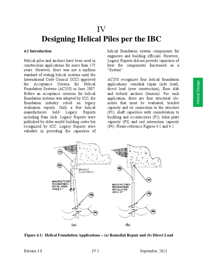 Helical Pile Design Per IBC PDF | PDF | Deep Foundation | Foundation ...