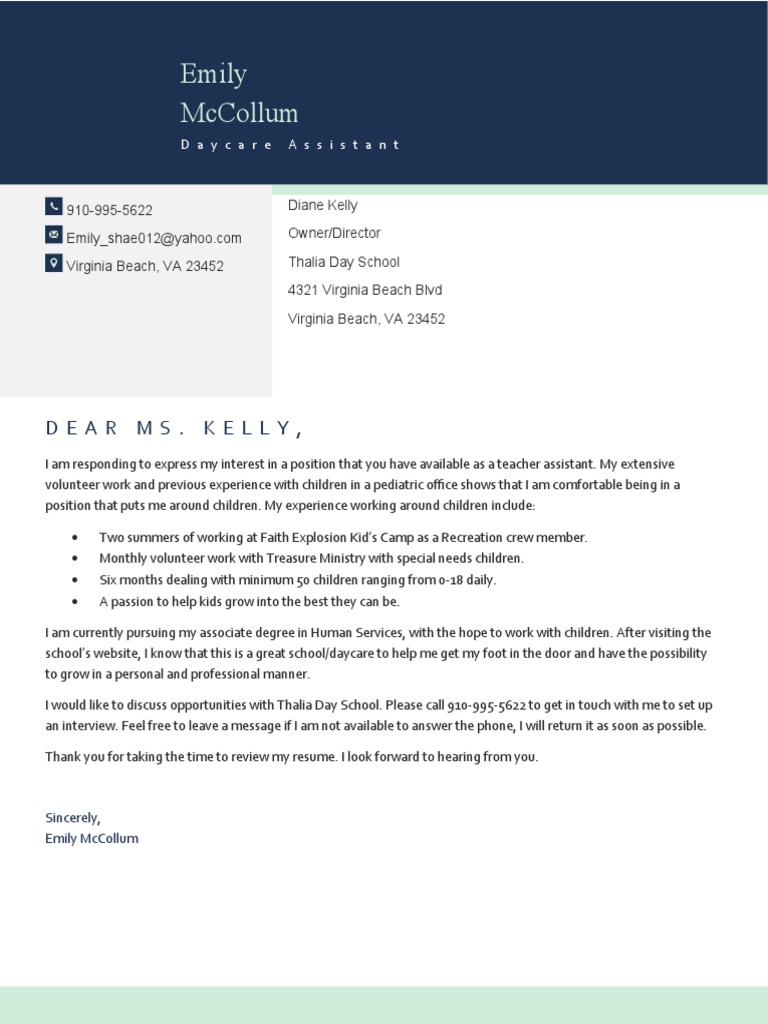Final Cover Letter | PDF