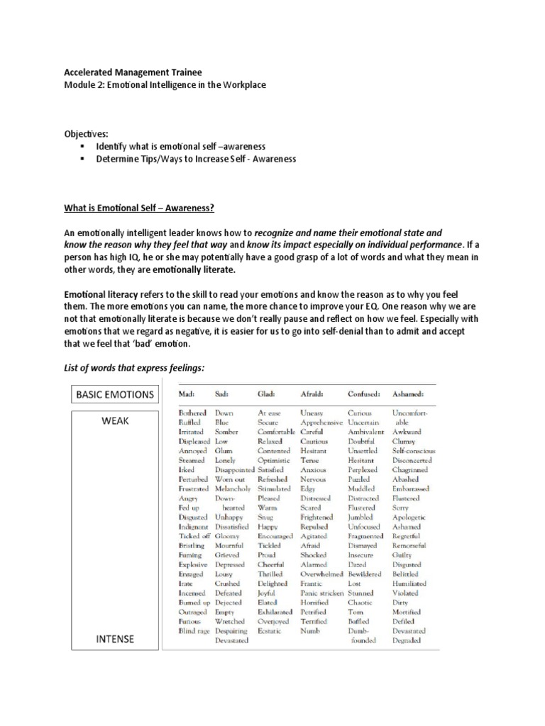 Self Awareness Reading Material | PDF | Mindfulness | Self Esteem