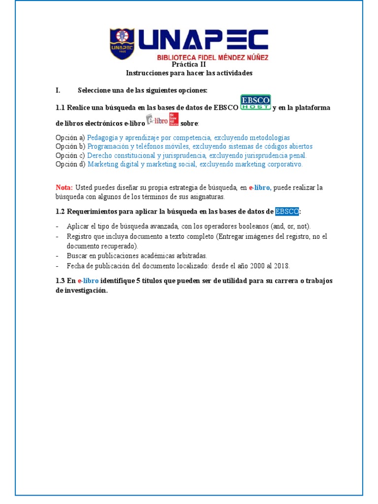 Estrategias de Búsqueda en EBSCO y e-libro | PDF