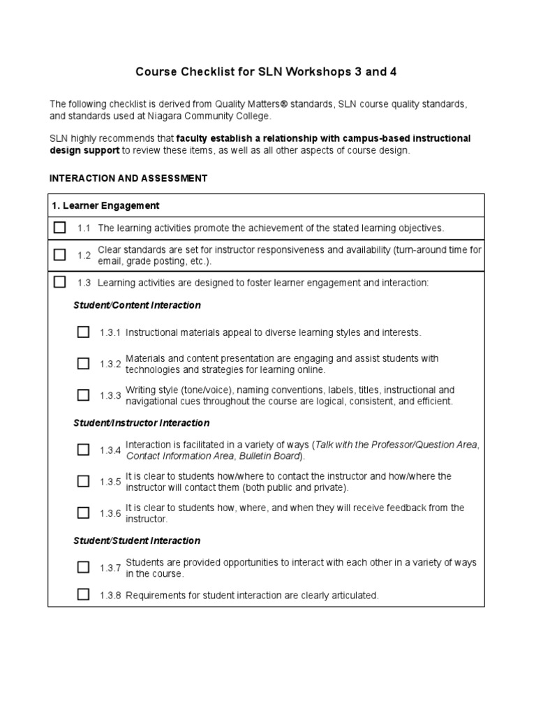 SLN WS3&4 Checklist | PDF | Educational Assessment | Change