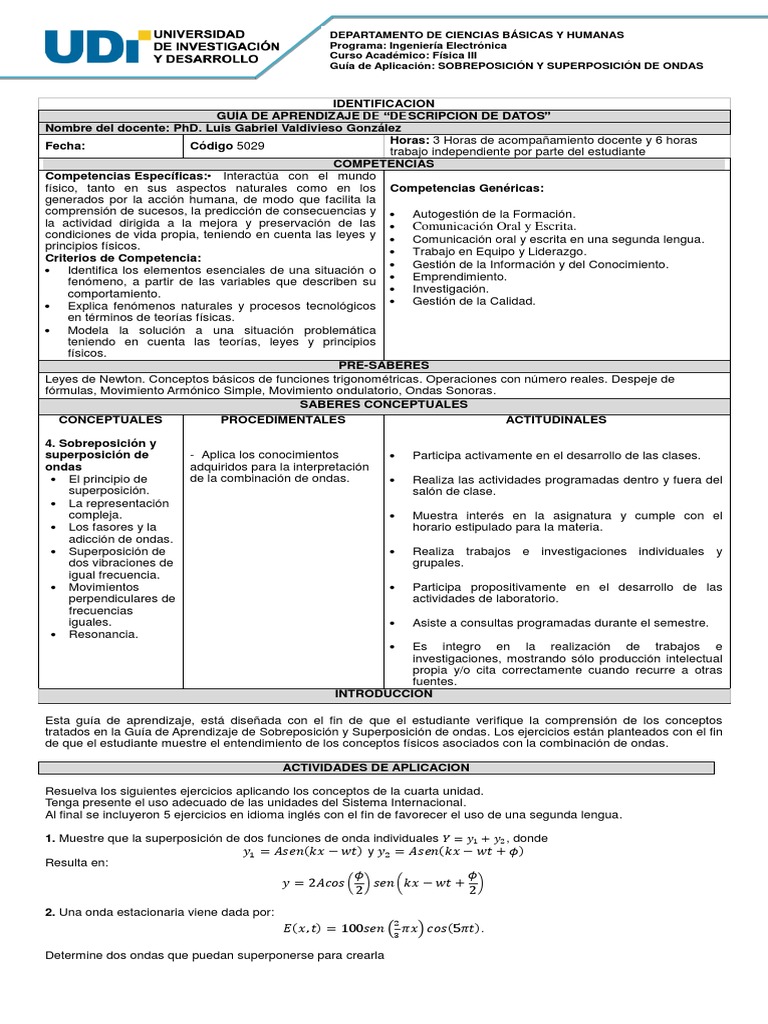 GAPL Sobreposicion y Superposicion de Ondas | PDF | Olas | Sonido