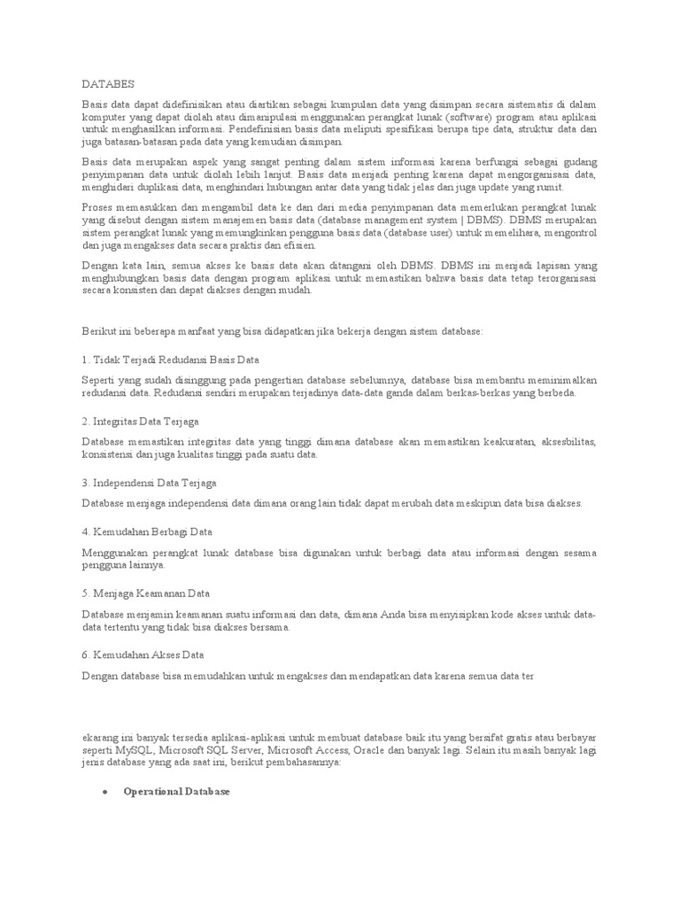 DATABES | PDF | Komputer