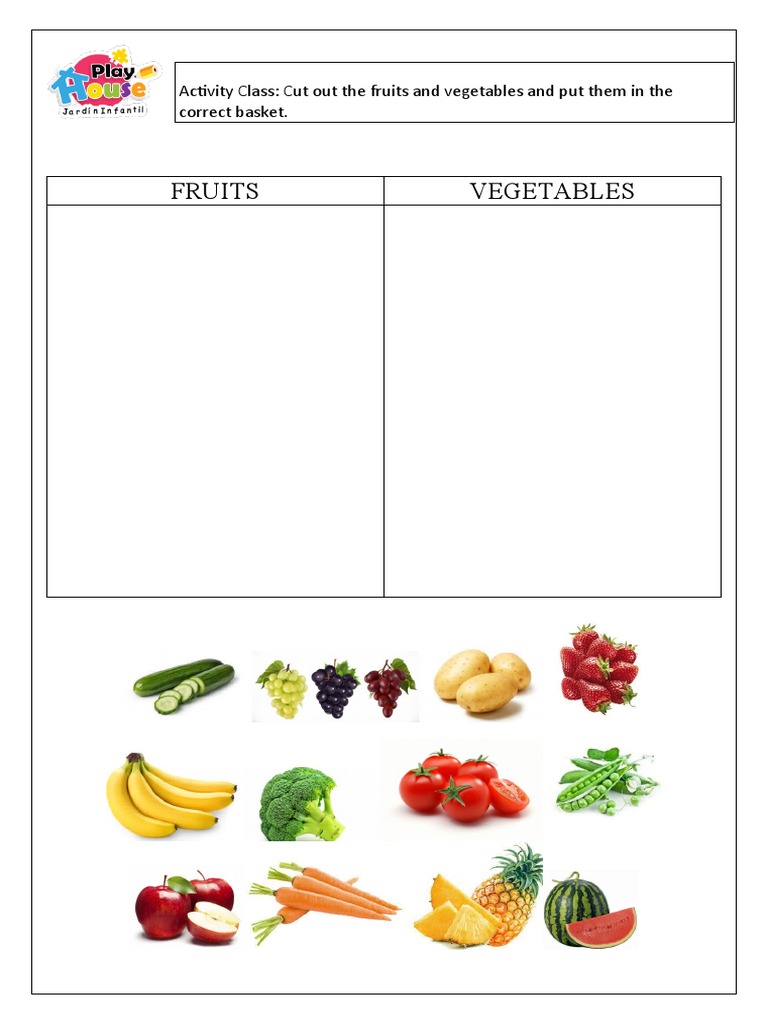Worksheet Fruits and Vegetables | PDF