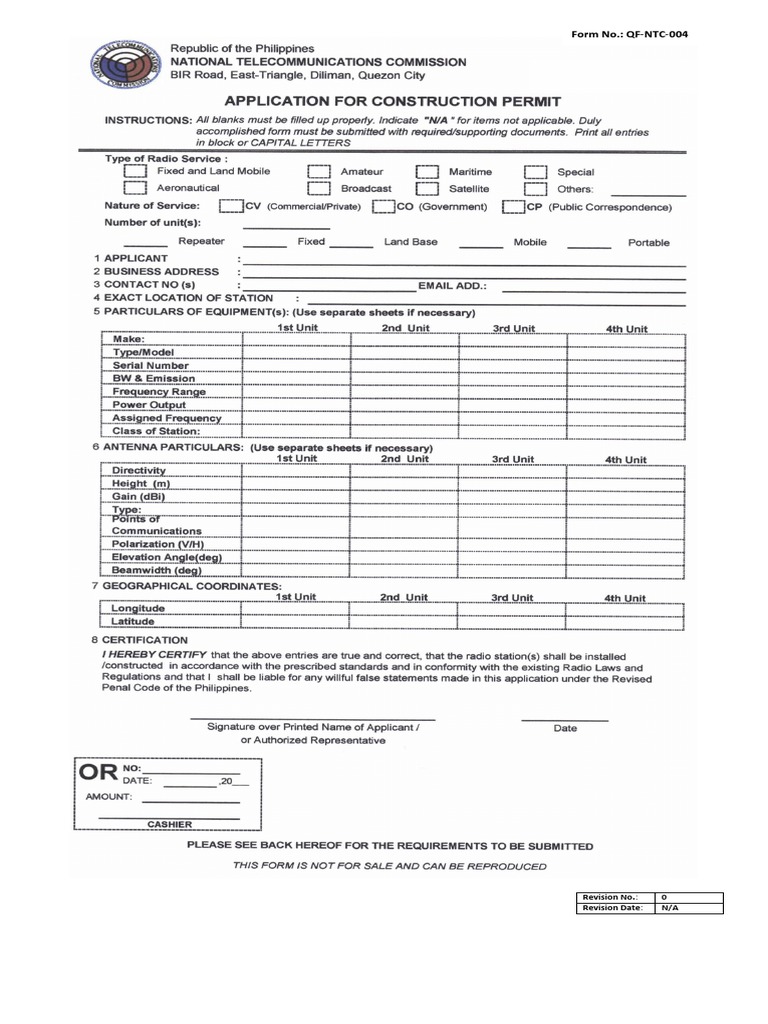 Form No.: QF-NTC-004: Revision No.: 0 Revision Date: N/A | PDF