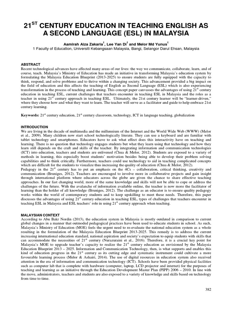 21st Century Learning ESL | PDF | Educational Technology | Project ...