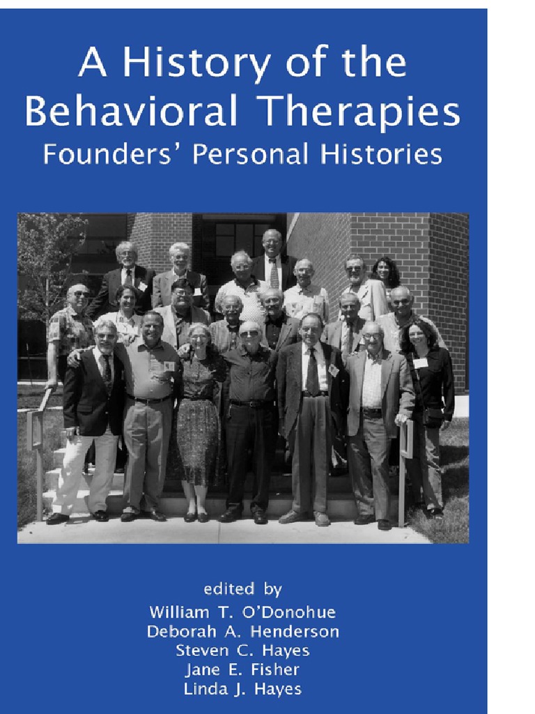 A History of The Behavioral Therapies (O'Donohue Et Al., 2018 ...