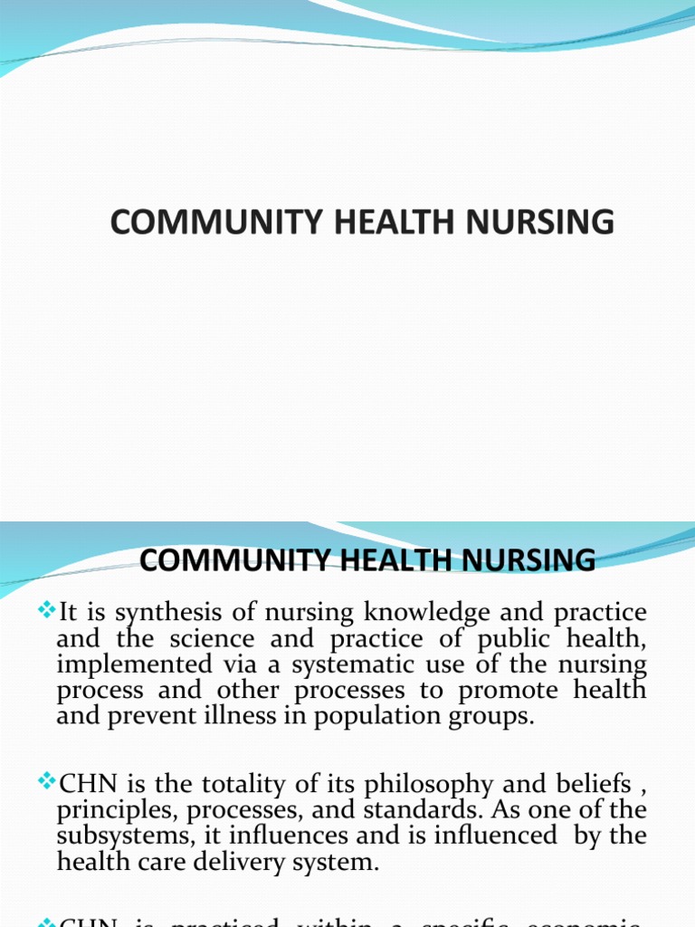 CHN Lecture 1 | PDF | Nursing | Public Health