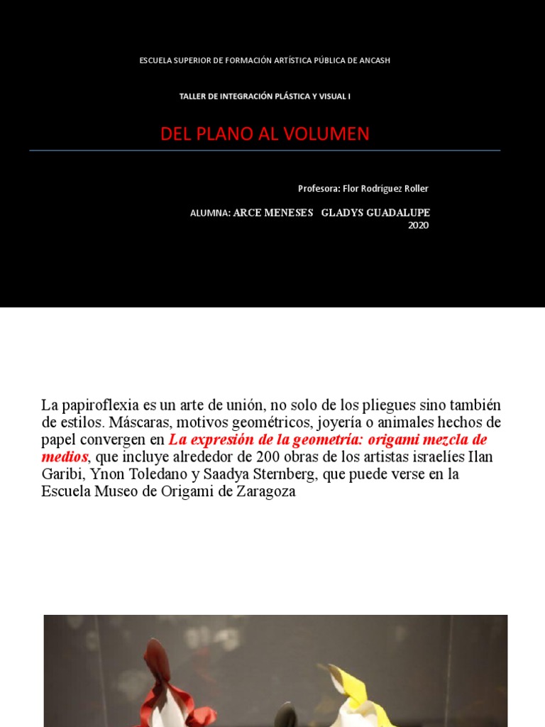 06 Mapa Conceptual Del Plano Al Volumen | PDF | Origami | Medios de arte