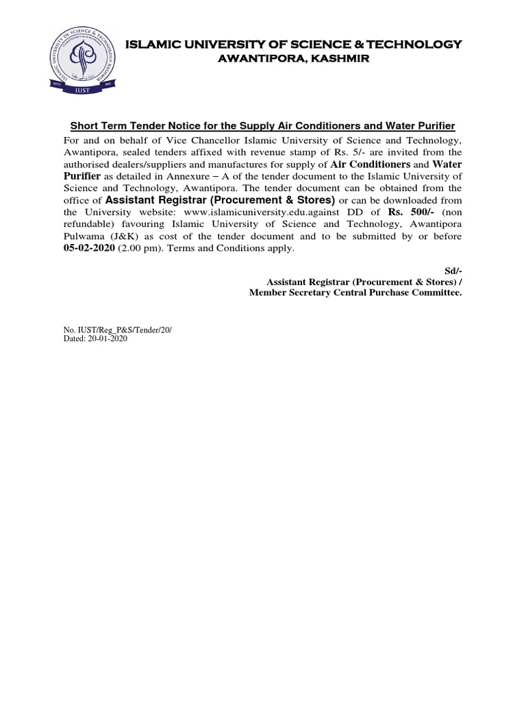 Islamic University of Science & Technology: Awantipora, Kashmir | PDF ...