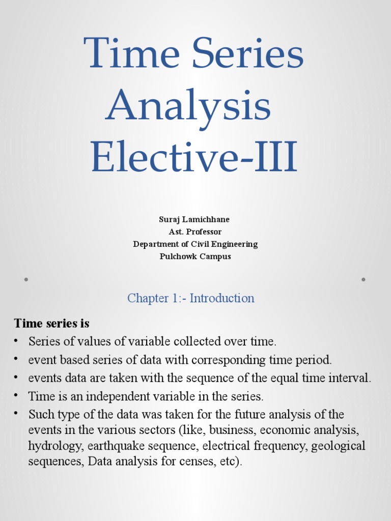 Hydrology Time Series Analysis | PDF | Time Series | Randomness