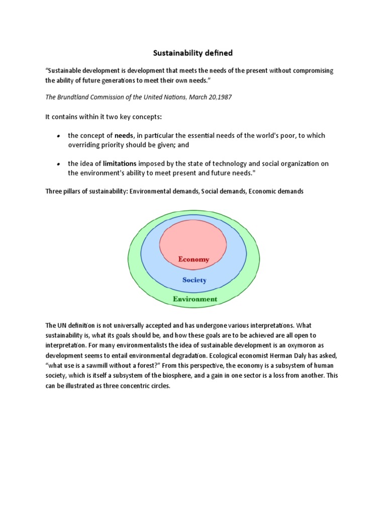Sustainability Defined | PDF | Sustainability | Nature