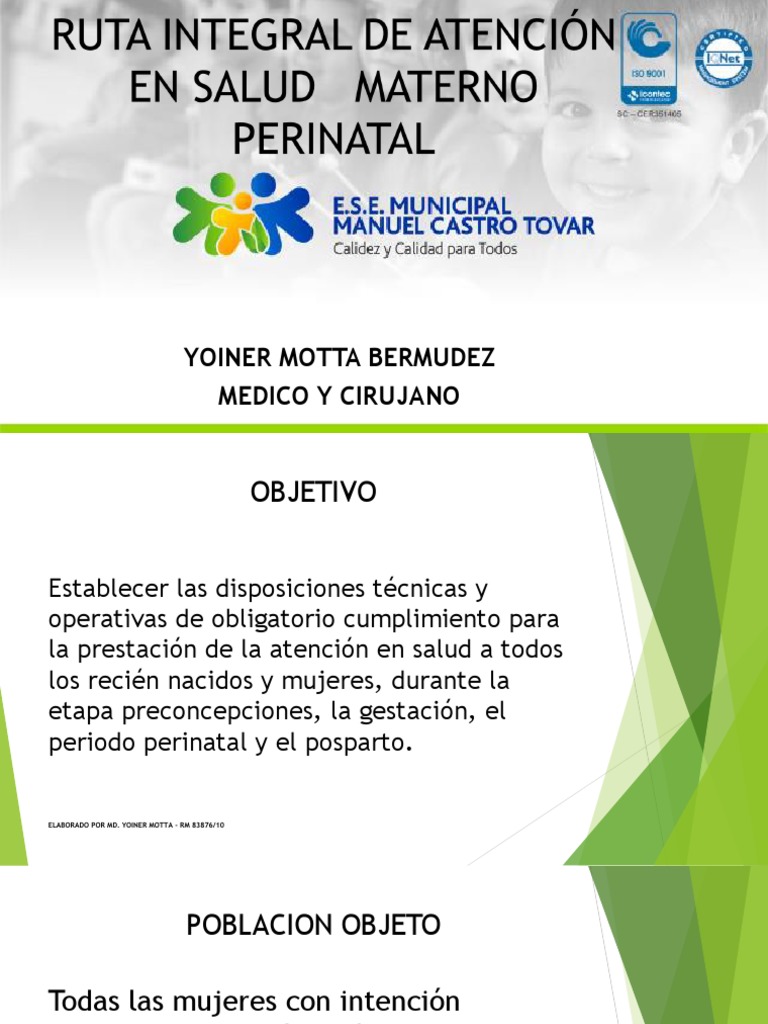 Ruta Integral de Atención en Salud Materno Perinatal PDF | Descargar gratis PDF | El embarazo ...