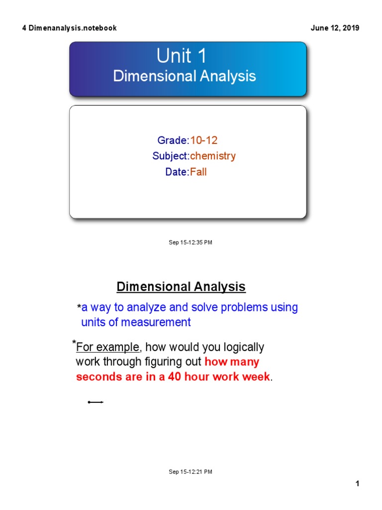 Dimensional Analysis Techniques Guide | PDF