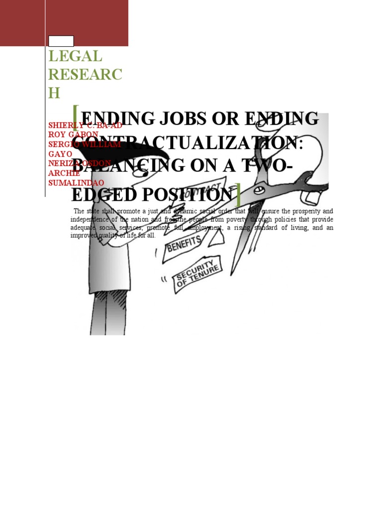 Legal Research Proposal-1 | PDF | Labour Economics | Employment