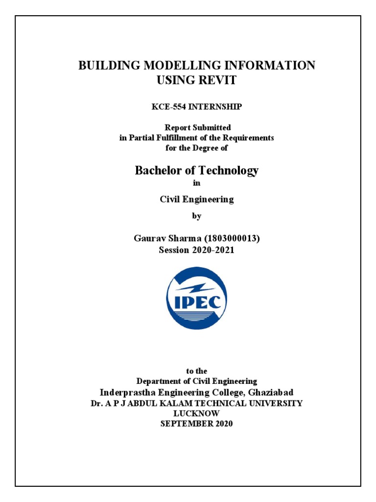 Gaurav Report Revit 1 PDF | PDF | Building Information Modeling ...