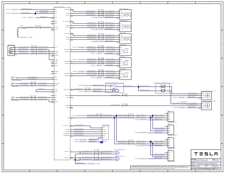 2013 Model S Wiring: LHD Sop2+Eu: Do Not Scale Drawing Sheet | PDF ...