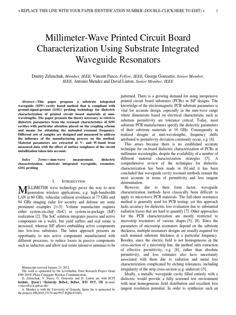 Coplaner - Waveguide in PCB | PDF | Printed Circuit Board | Waveguide