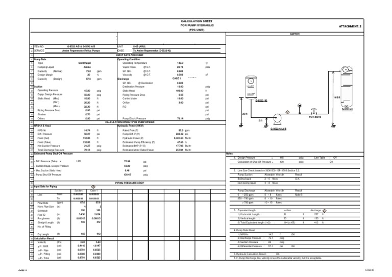 Hydraulic Pump Design Calculations | PDF | Pump | Pressure