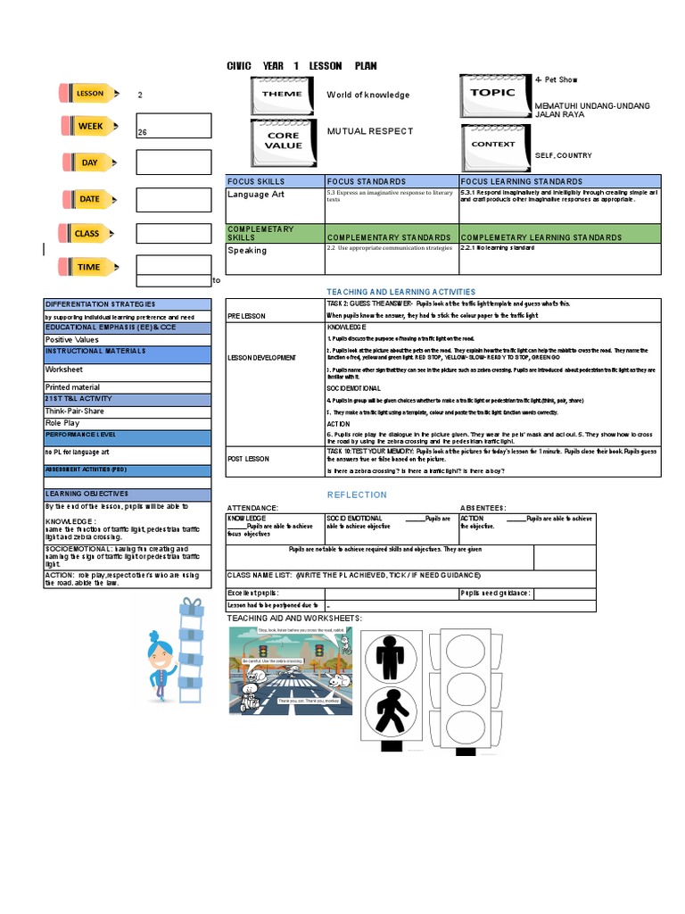Traffic Light Lesson Plan for Kids | PDF | Traffic Light | Traffic