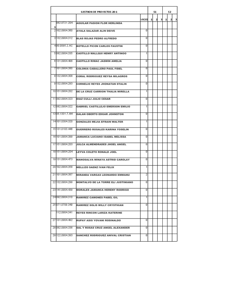 Datos para Cada Alumno Del Prob 1 de Tarea 1 | PDF