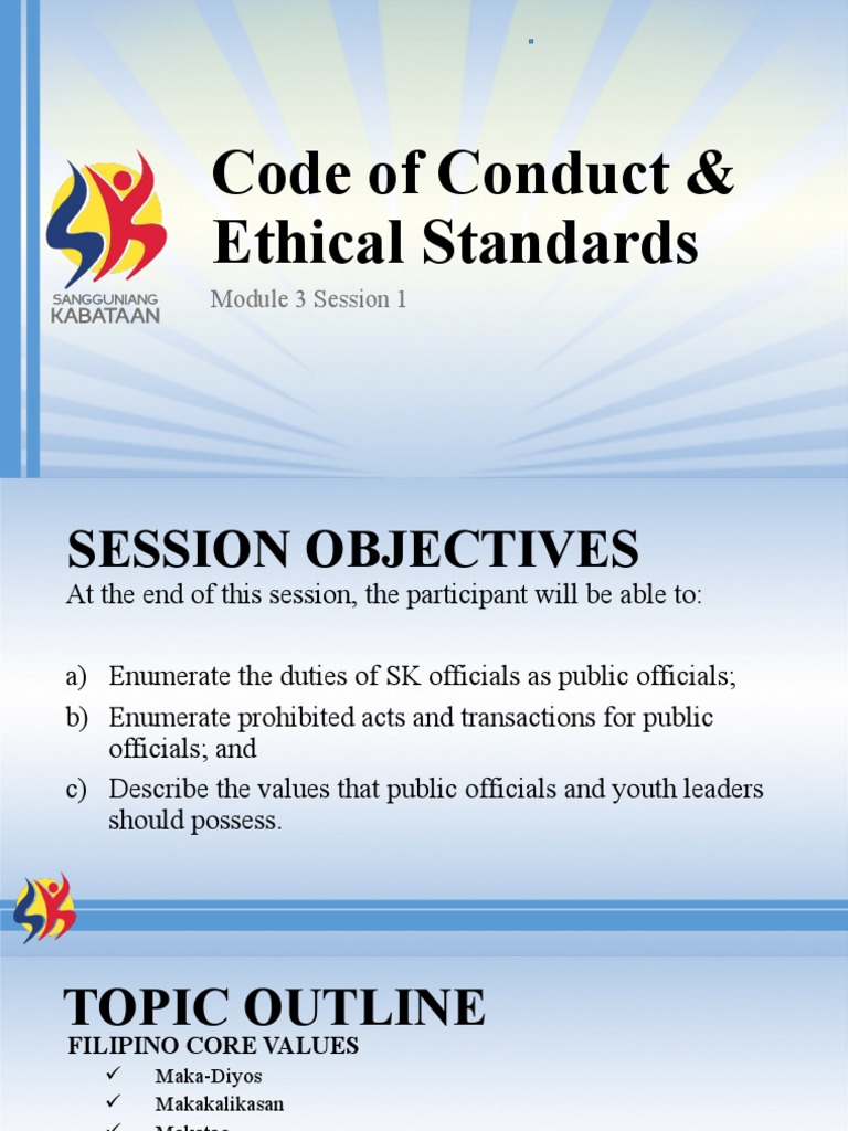 5 - Code of Conduct and Ethical Standards | PDF | Value (Ethics ...