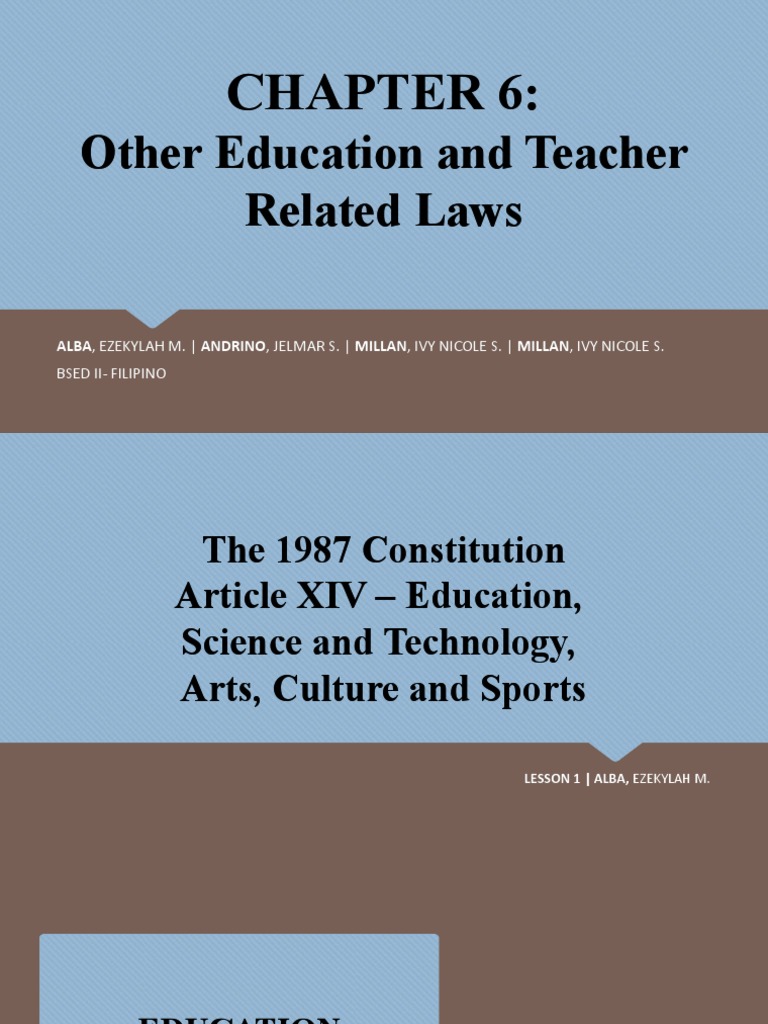 Other Education and Teacher Related Laws | PDF | Tuition Payments ...