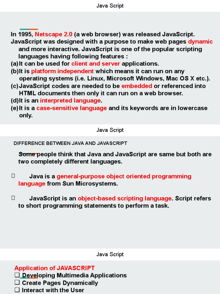 803 Java Scirpt Class XII. | PDF | Dynamic Web Page | Java Script