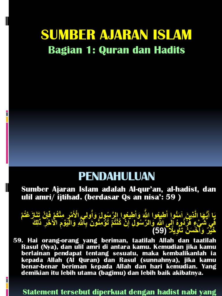 Sumber Ajaran Islam | PDF