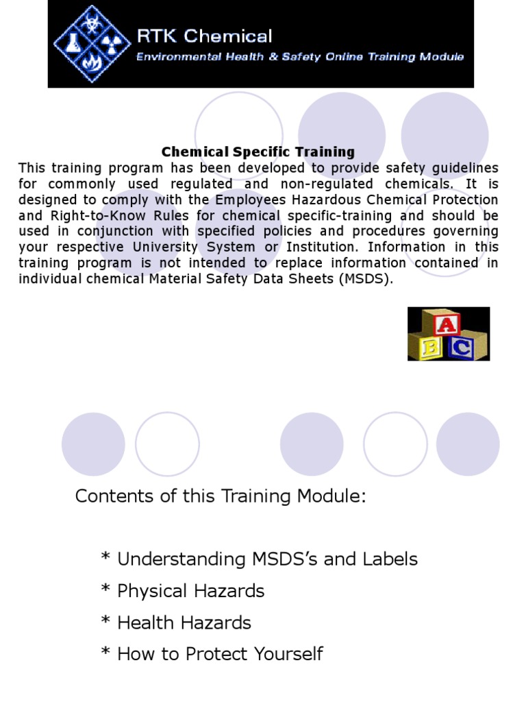 08 RTK-Chemical Safety PDF | PDF | Dangerous Goods | Toxicity