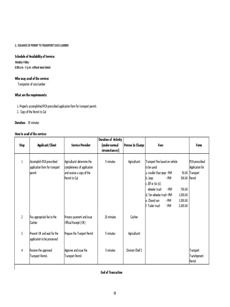 Applicant For Issuance of Transport Permit PDF | PDF | Service ...