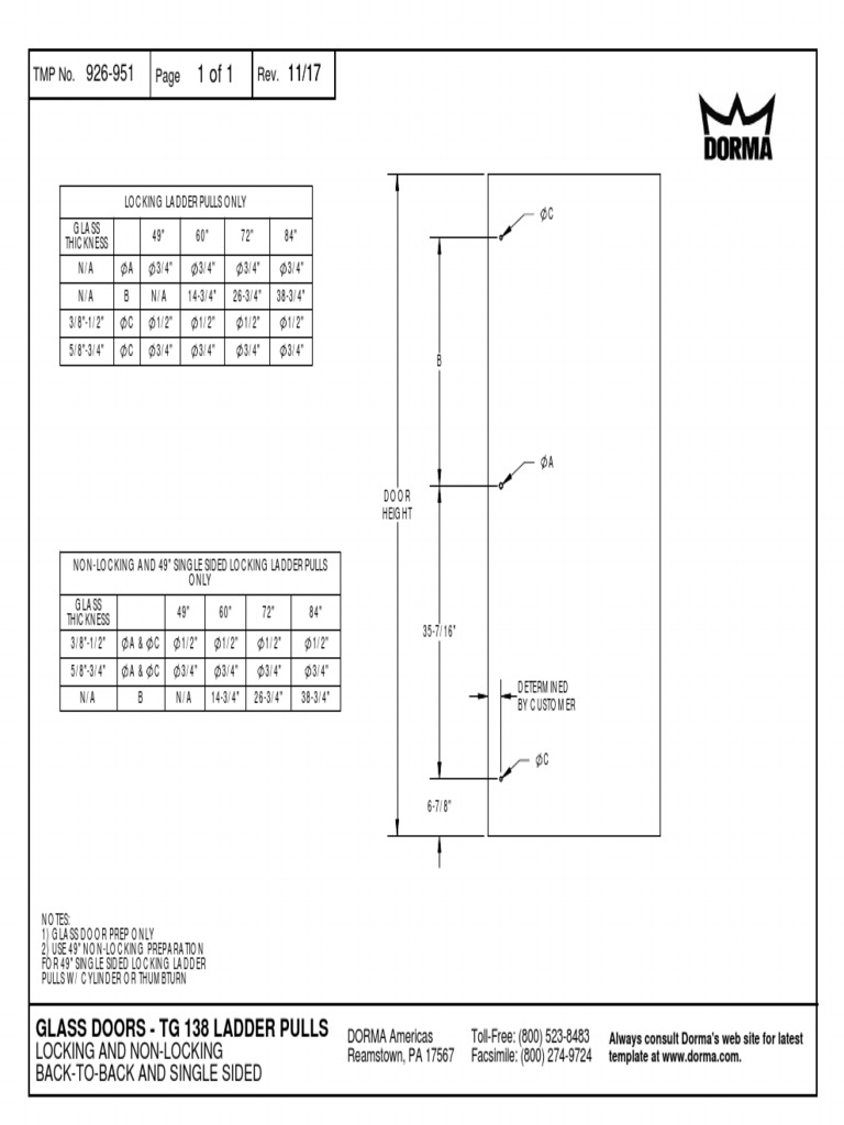 Rev. TMP No.: Glass Doors - TG 138 Ladder Pulls | PDF | Business