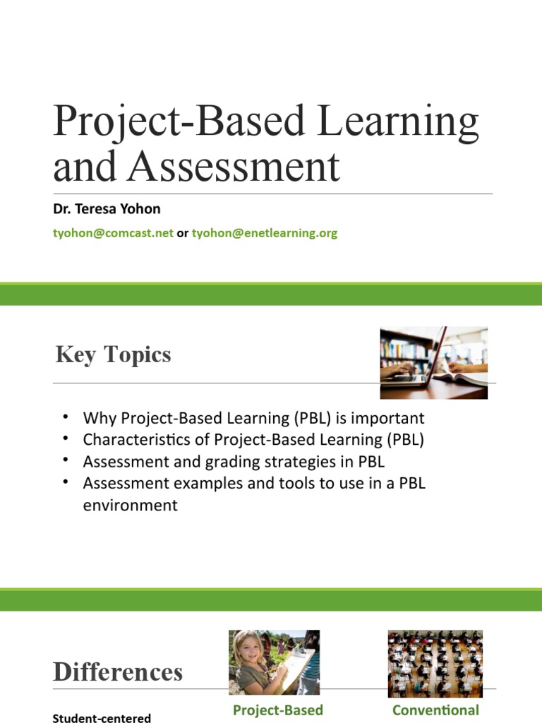 Project-Based Learning and Assessment: Dr. Teresa Yohon | PDF | Project ...