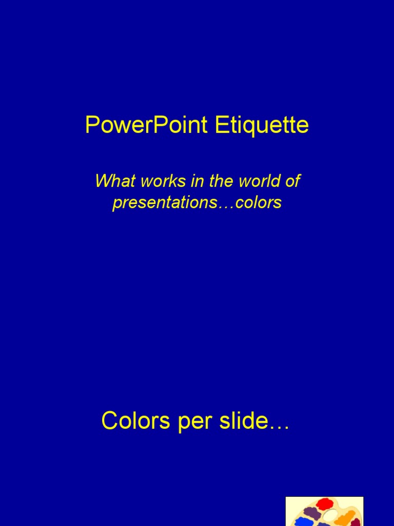 Effective Color Use in Presentations | PDF | Color | Artistic Techniques