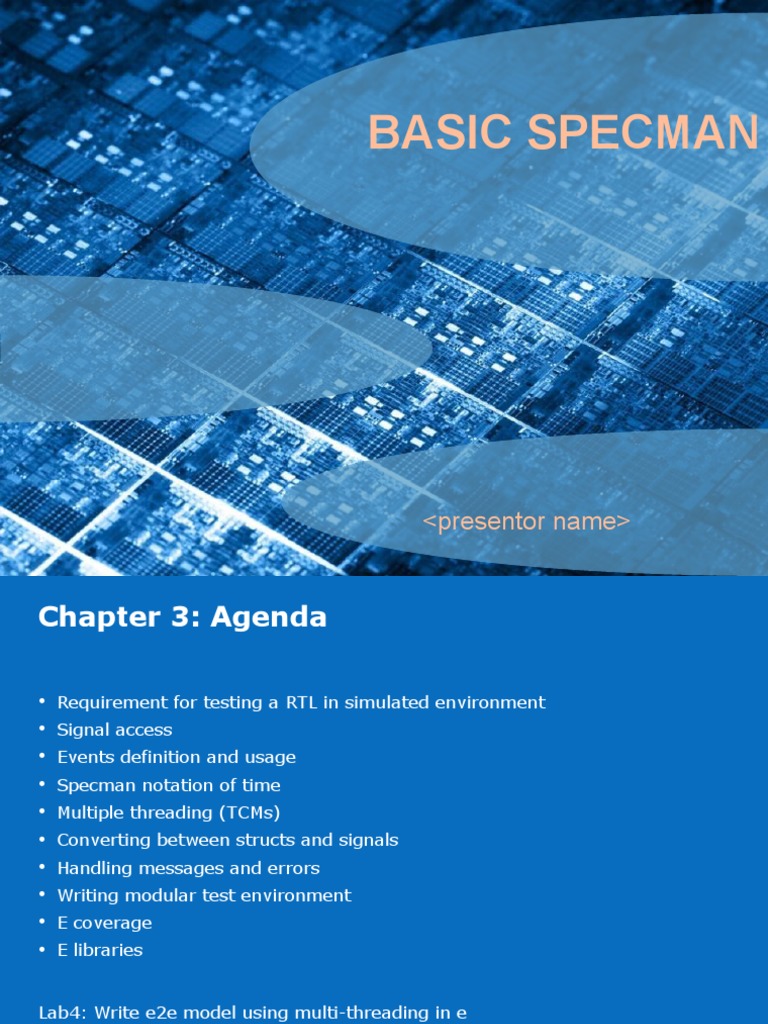 Basic Specman - Chapter - 3 | PDF | Method (Computer Programming) | Modular Programming