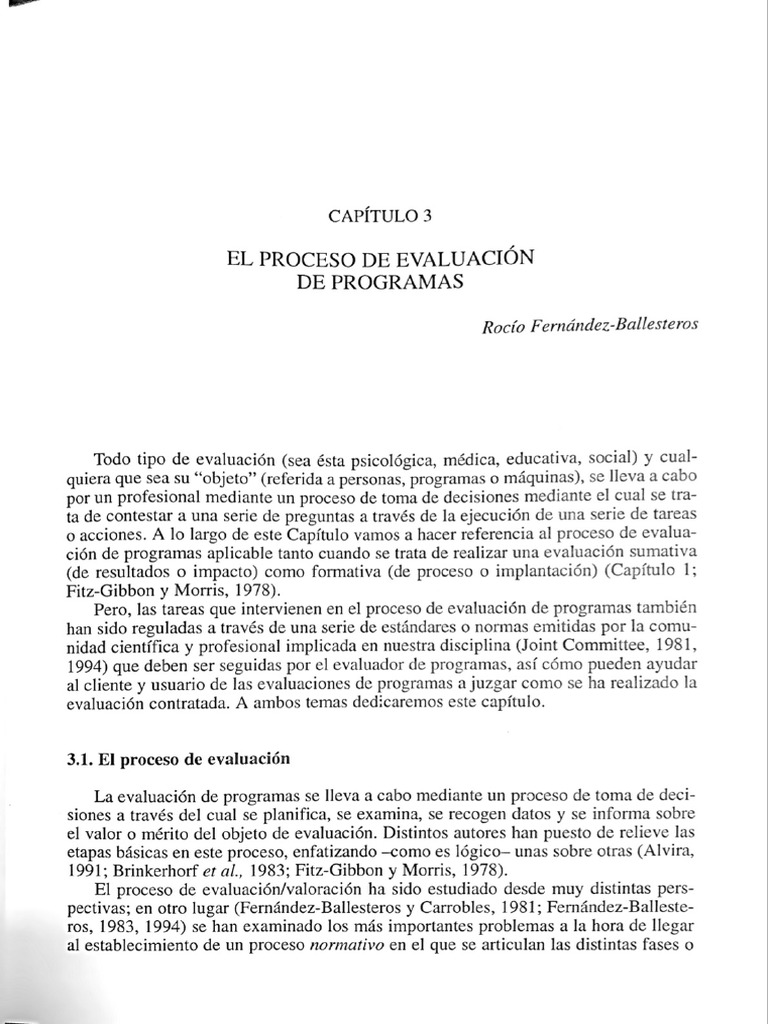 Cap 3 Fernández Ballesteros PDF | PDF