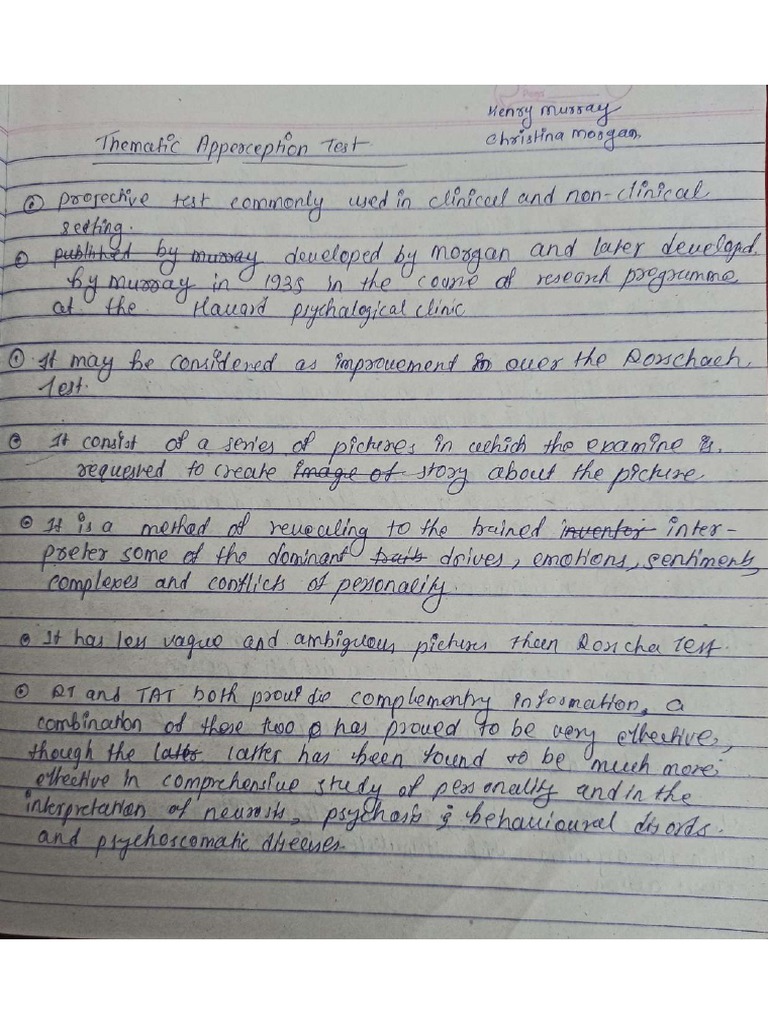 Thematic Apperception Test - Compressed | PDF