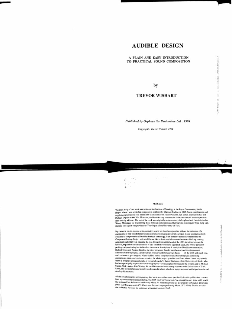 Audible Design PDF | PDF | Synthesizer | Composers