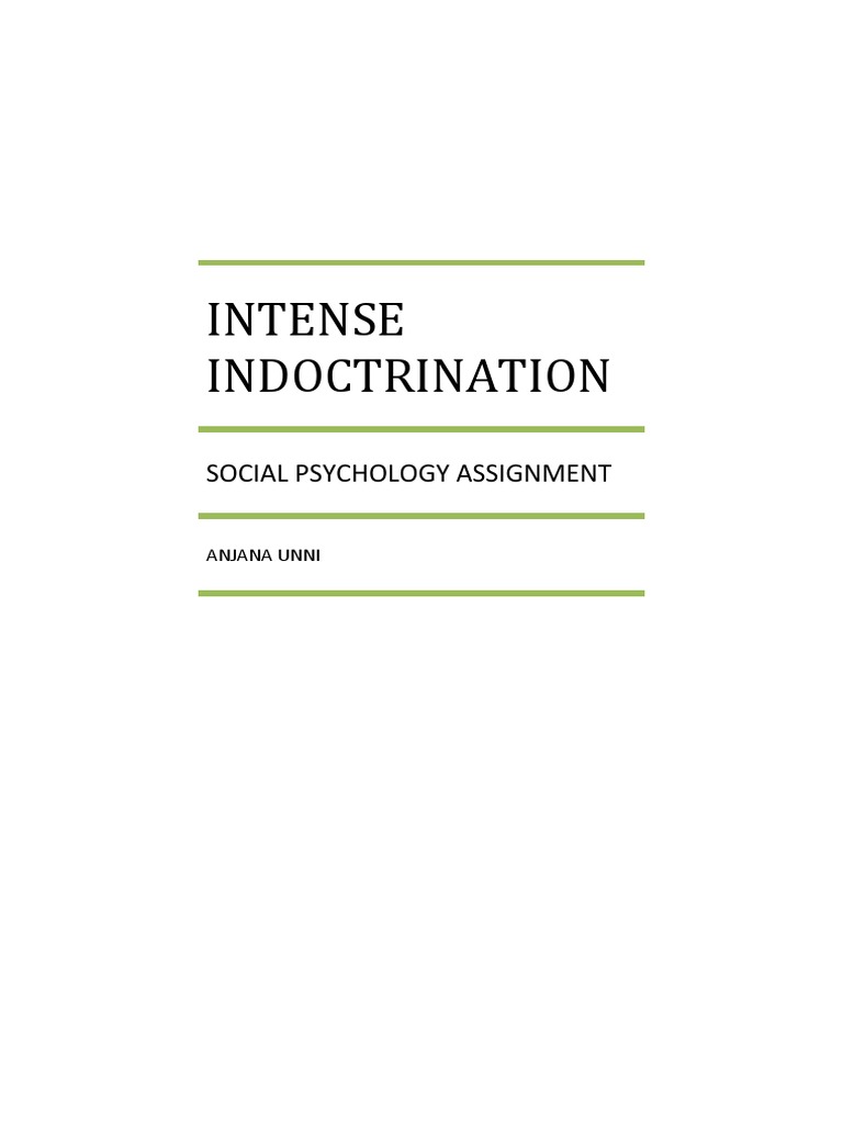 Understanding Intense Indoctrination | PDF | Reason | Teachers
