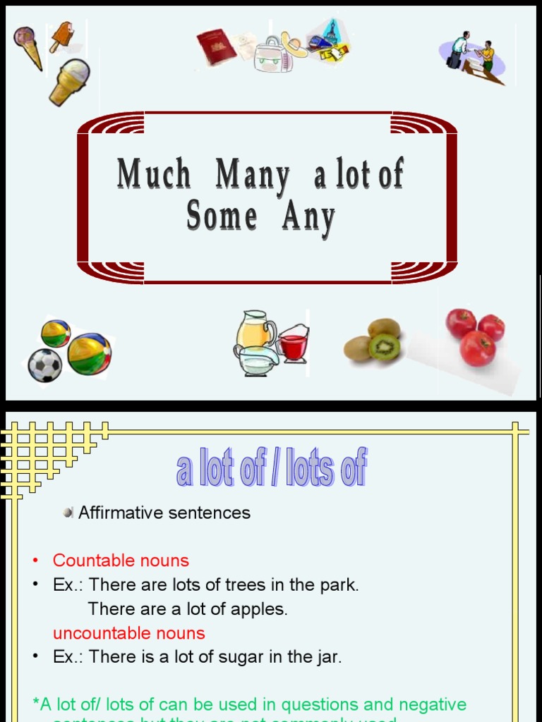 Using Some, Any, Much, Many | PDF