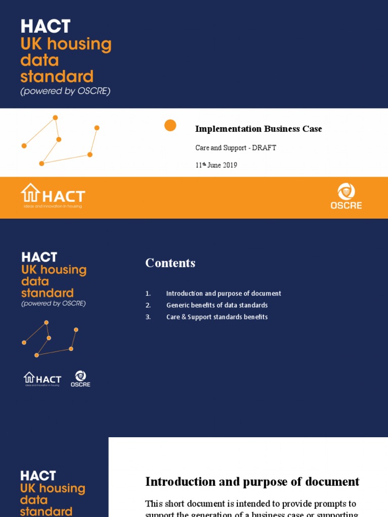 2019-06-11 HACT OSCRE Data Standards Implementation Business Case ...
