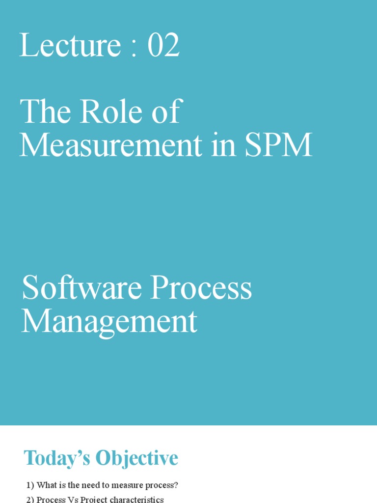 The Role of Measurement in SPM | PDF | Software Quality | Software Development Process