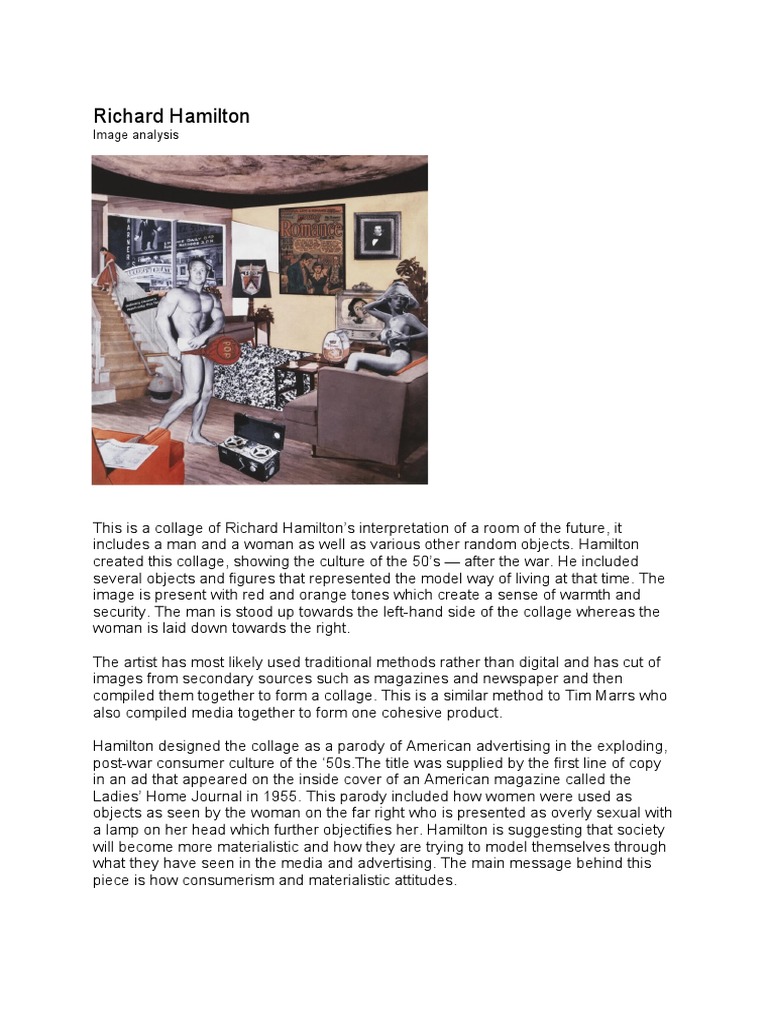 Richard Hamilton's 1950s Consumerism Collage | PDF | History