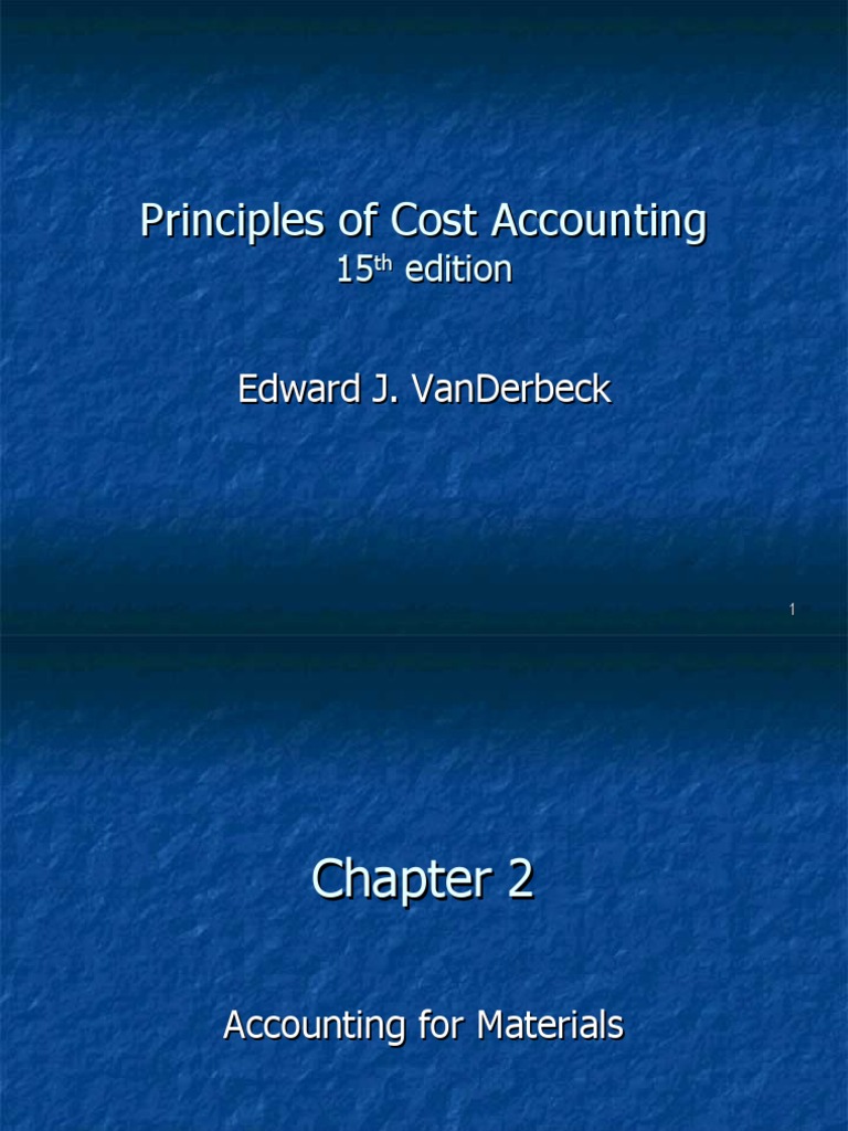 Chapter 2: Accounting for Materials | PDF | Cost Accounting | Inventory